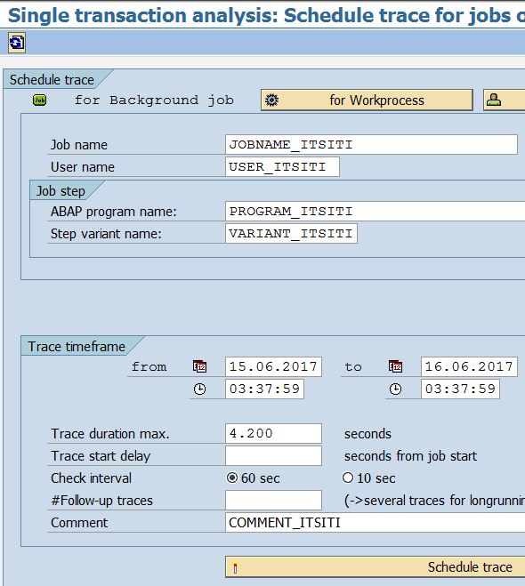 How To Schedule Trace For Sap Background Job